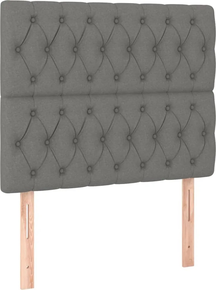 Box spring postel s matrací tmavě šedá 90x200 cm textil 3136806