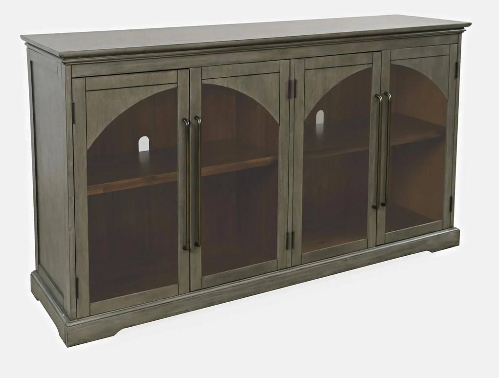 Komoda Avola 165 cm z masivu šalvějově šedá