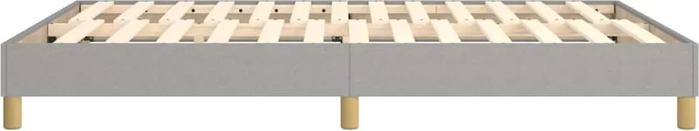 Rám postele s boxspringem světle šedý 140 x 190 cm textil 3120606