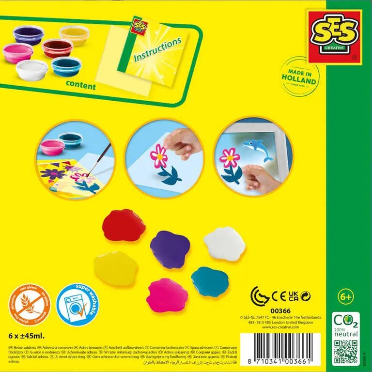 SES CREATIVE Barvy na malování okenních obrázků kreativní set v krabici 00366