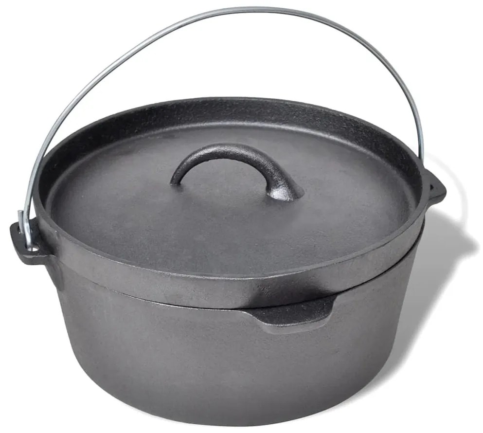 vidaXL Litinový hrnec 4,2 L Dutch Oven s příslušenstvím