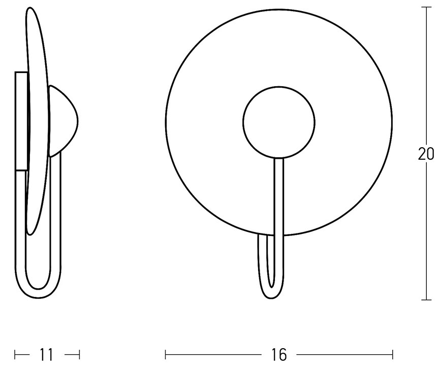 Zambelis 18169 nástěnné LED svítidlo bílý mramor / bílé, 3W, 3000K, 20cm