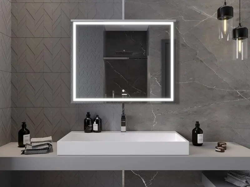 Mexen Miko koupelnové zrcadlo s podsvícením 100 x 80 cm, LED 6000K, proti mlžení - 9819-100-080-611-00