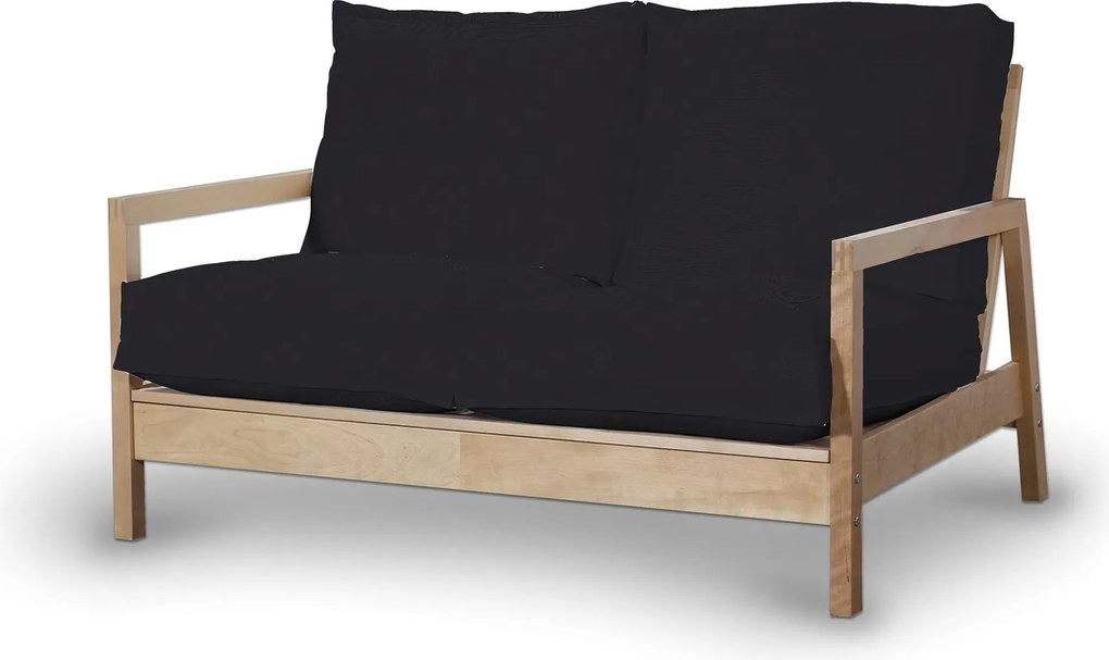 Potah na pohovku IKEA  Lillberg 2-místná nerozkládací barva černá látka pletený vzor