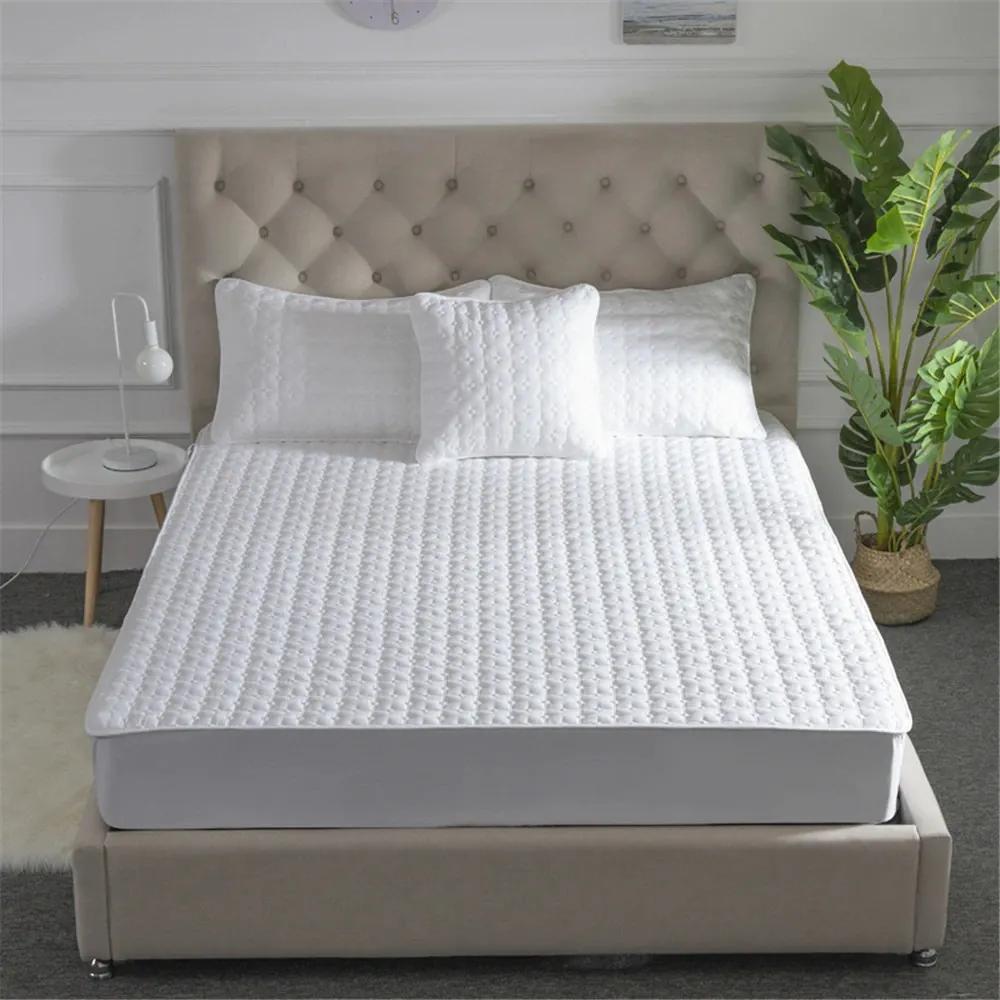 Napínací přehoz na postel, 4 barvy a různé velikosti Barva: Bílá, Velikost: 120x200x15 cm