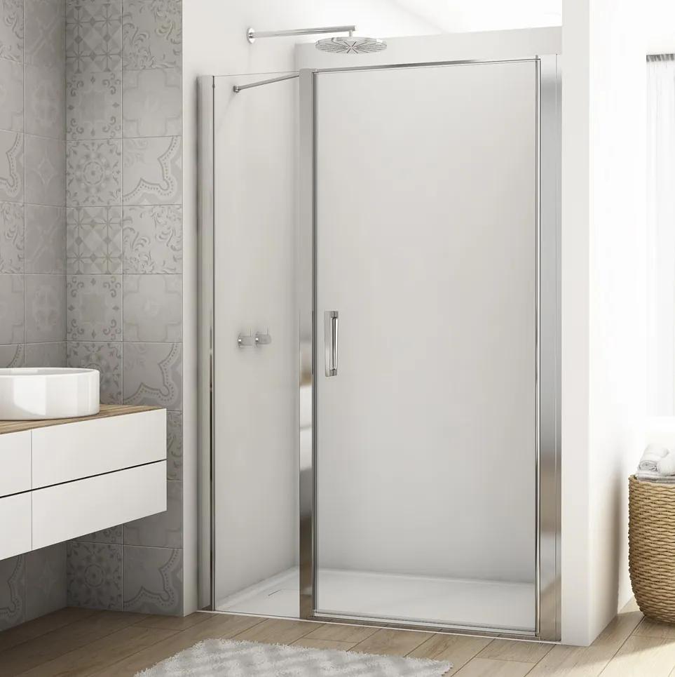 Sanswiss DIVERA D22T31 jednokřídlé sprchové dveře 160 cm Šířka: 1600 mm, Profil: Aluchrom, Sklo: Hladké čiré