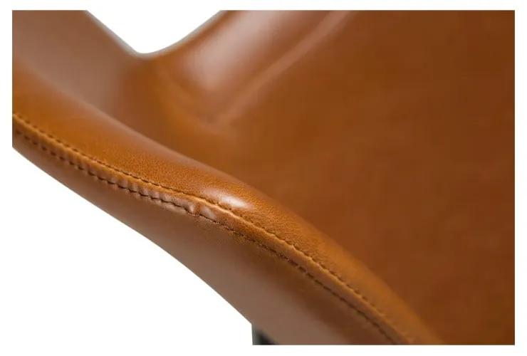 Světle hnědá barová židle z imitace kůže DAN-FORM Denmark Hype, výška 91 cm
