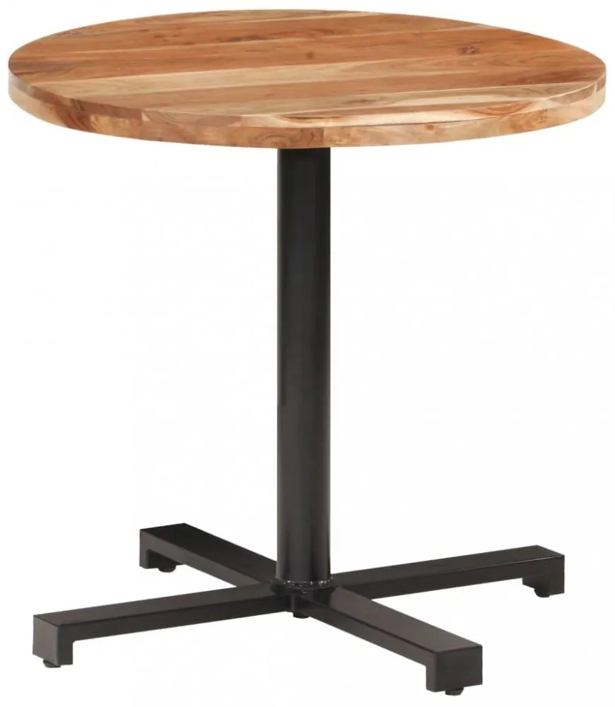Bistro stůl kulatý hnědá / černá Dekorhome ø 50 cm