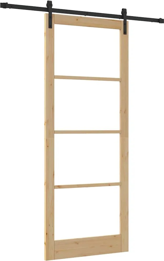 Posuvné dveře ORKDAL Přirozená a černá 93 x 232 cm 3331843