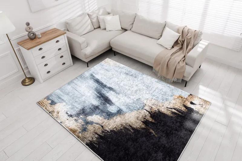 Dywany Łuszczów Kusový koberec Miro 51573.802 Abstraction blue / gold ROZMĚR: 120x170