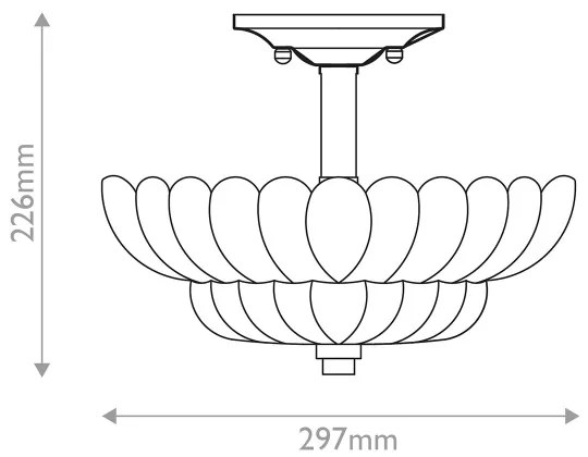 Quoizel QZ-WHITECAP-SF-S - Stropní svítidlo WHITECAP 3xE14/40W/230V pr. 29,7 cm