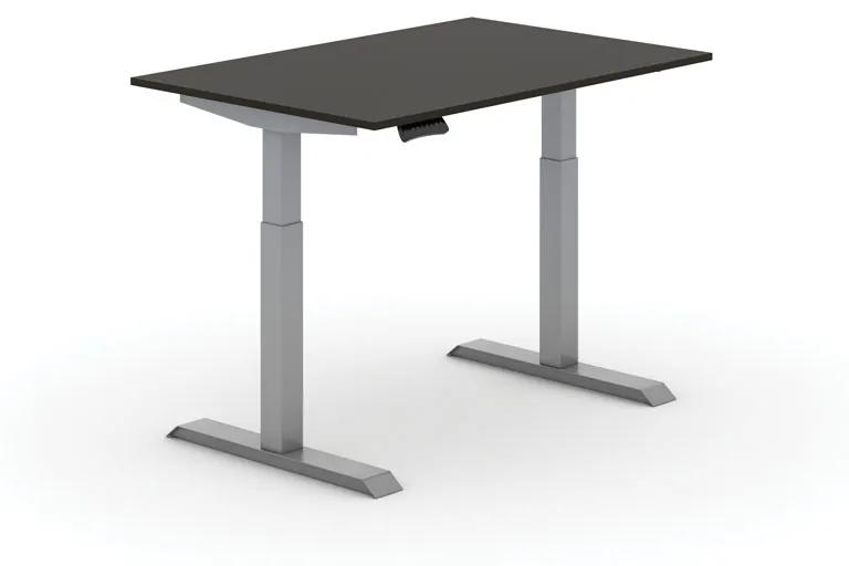 B2B Partner Výškově nastavitelný stůl PRIMO ADAPT, elektrický, 1200x800x735-1235 mm, wenge, šedá podnož