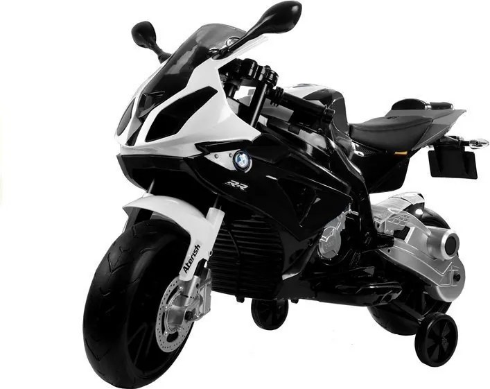 LEAN CARS Elektrická motorka pro děti BMW S1000RR černá tříkolová
