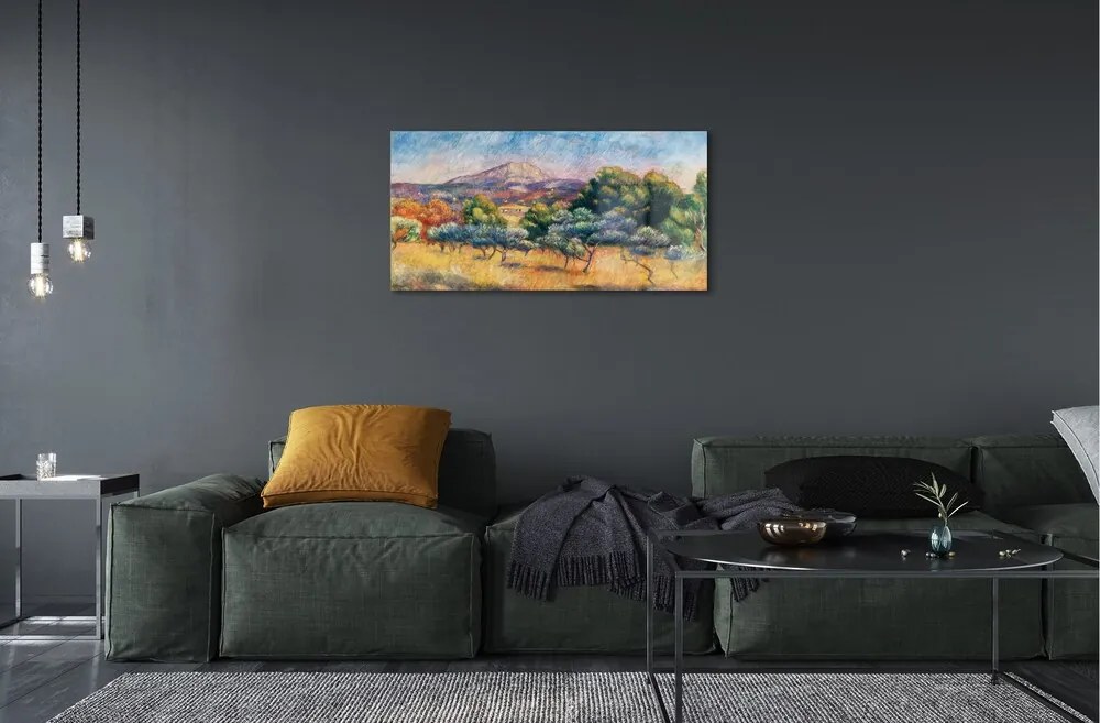 Obraz na skle Art maloval podzimní pohled 140x70 cm