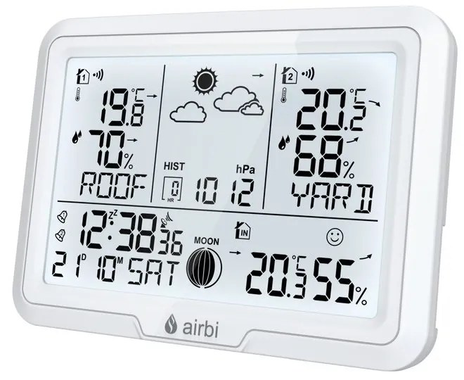 Airbi DUO - meteostanice se 2 bezdrátovými čidly