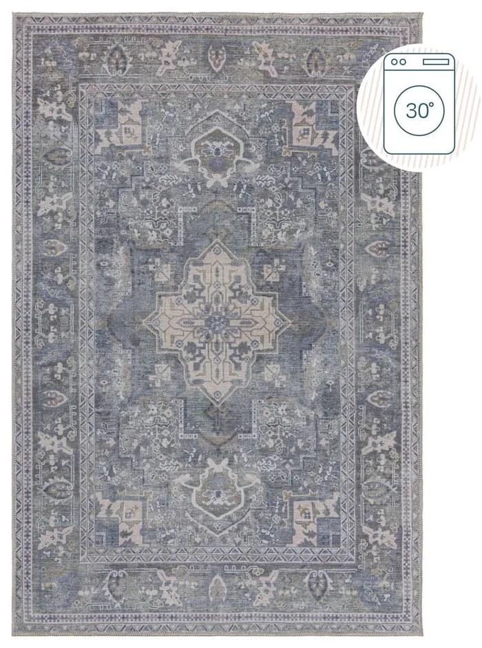 Zelený pratelný koberec s příměsí recyklovaných vláken 200x290 cm Windsor – Flair Rugs