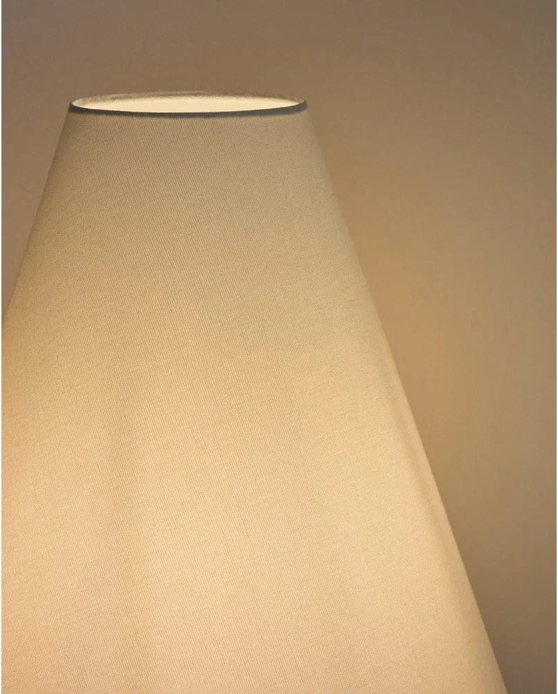 Hnědá stojací lampa s textilním stínidlem (výška 153 cm) Navat – Kave Home