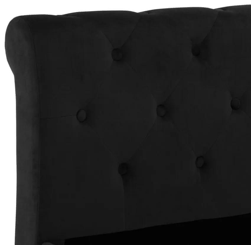 Petromila Rám postele černý samet 120 x 200 cm