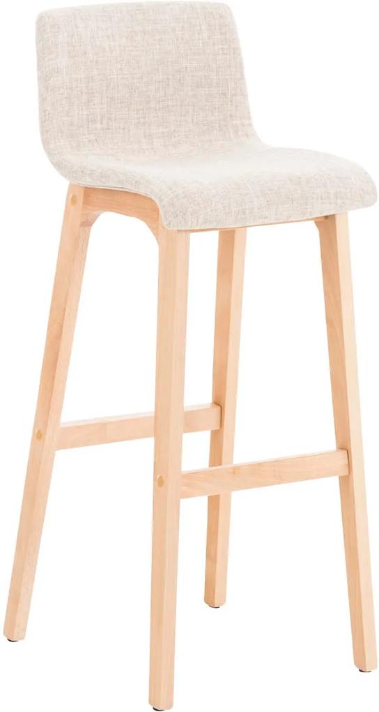 Barová židle Hoover ~ látka, dřevené nohy natur | BIANO