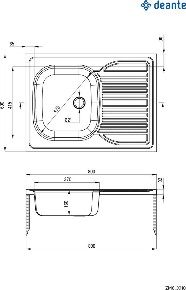 Deante Dřez Tango s odkapávačem, nerez - ZM6 3110