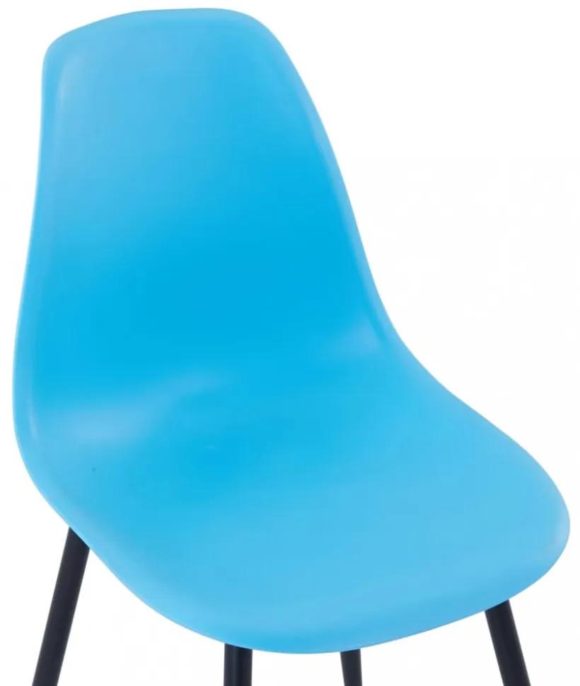 Jídelní židle 6 ks plast / kov Dekorhome Červená