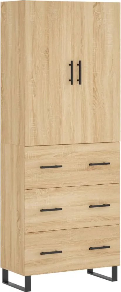Skříň highboard dub sonoma 69,5 x 34 x 180 cm kompozitní dřevo 3195870