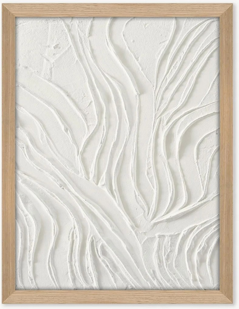Ručně malovaný zarámovaný obraz na plátně White Dune