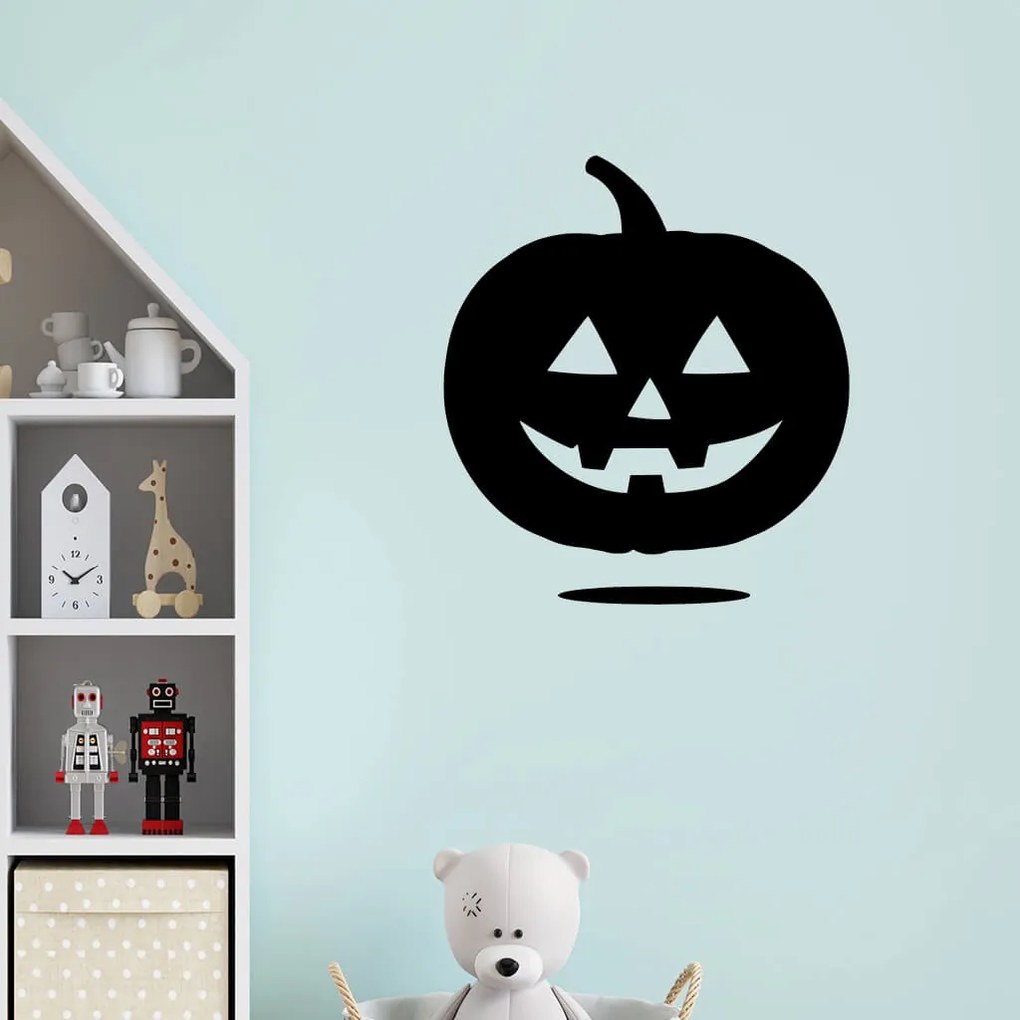 Živá Zeď Samolepka na zeď Halloweenská dýně Barva: černá