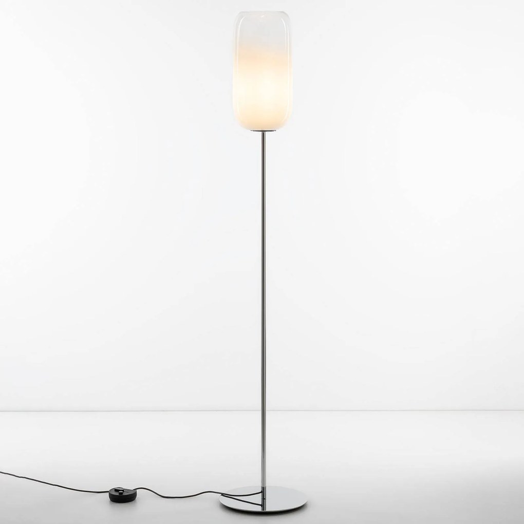 Artemide Gople stojací lampa bílá/stříbrná