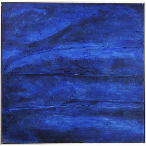 Olejomalba Abstract Deep 155×155 cm - modrá