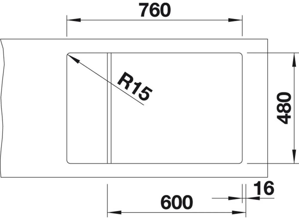 Granitový dřez Blanco ELON XL 6 S InFino tartufo obous. bez exc. + přísluš