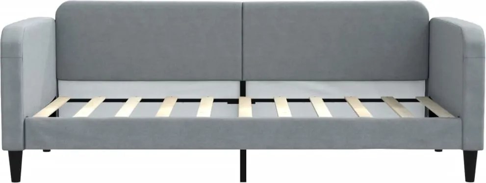 Válenda s matrací světle šedá 90 x 190 cm textil 3196808