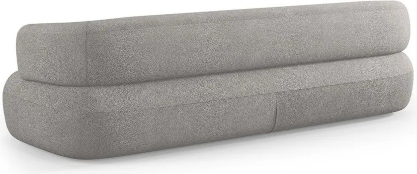 Světle šedá pohovka z textilie bouclé 200 cm Jenny – Micadoni