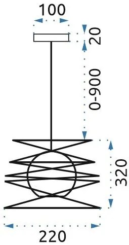 Toolight Závěsná lampa Spirála LOFT 181691