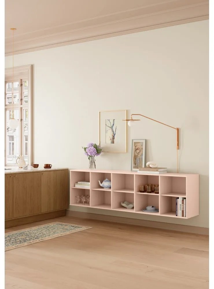 Světle růžová závěsná knihovna 176x61x42 cm Mistral – Hammel Furniture