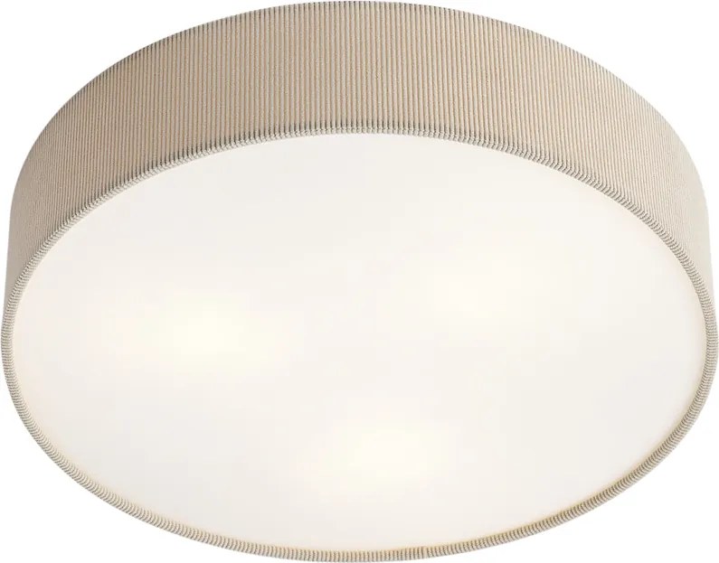 Moderní stropní svítidlo béžovohnědé se sametovým stínidlem 46cm 3-světla - Luz