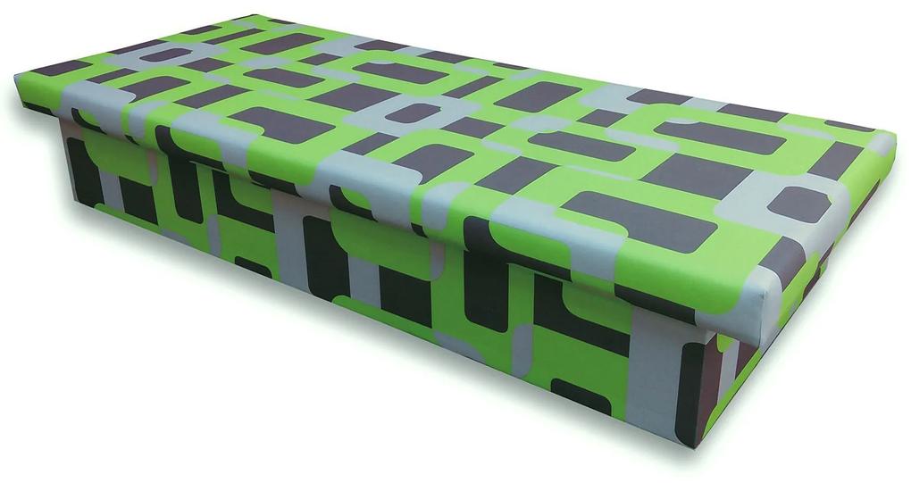 Jednolůžková postel (válenda) 80 cm Janae 10 (Gusto 5A zelená). 793086