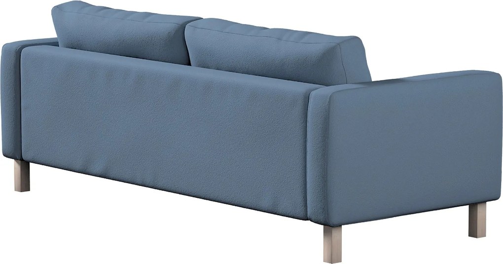 Potah na pohovku IKEA Karlstad 3-místná, nerozkládací, krátký barva modrá látka pletený vzor