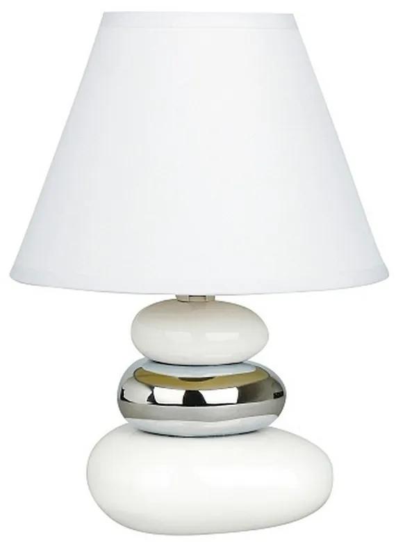 Stolní lampa Salem, bílo-stříbrná, Rabalux 4949 | BIANO