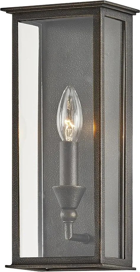 HVLG B6991-CE Venkovní nástěnné svítidlo CHAUNCEY kov/sklo bronz/čirá E14 1x40W - HUDSON VALLEY (Troy)