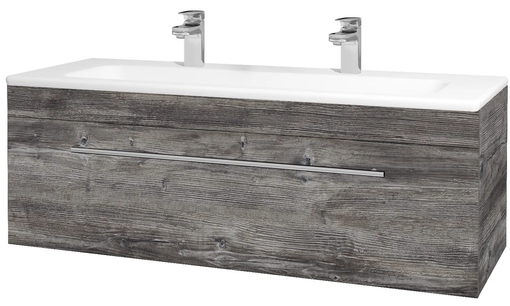 Dřevojas Koupelnová skříň ASTON SZZ 120 Varianta: N01 Bílá lesk / Úchytka T02 / N07 Stone