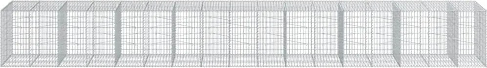 Gabionový koš s víkem 850 x 100 x 100 cm pozinkované železo 3295205
