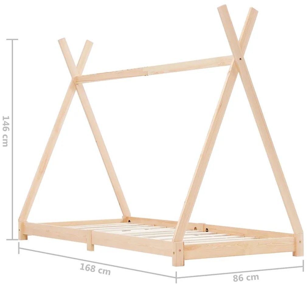 vidaXL Marketos Rám dětské postele masivní borovice 80 x 160 cm