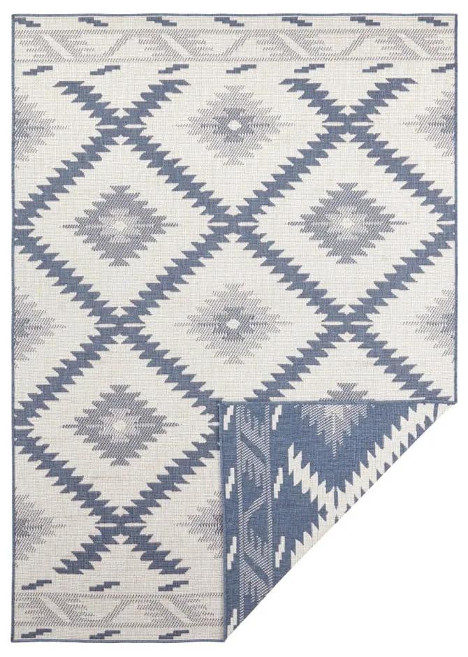 Modro-krémový venkovní koberec NORTHRUGS Malibu, 80 x 250 cm