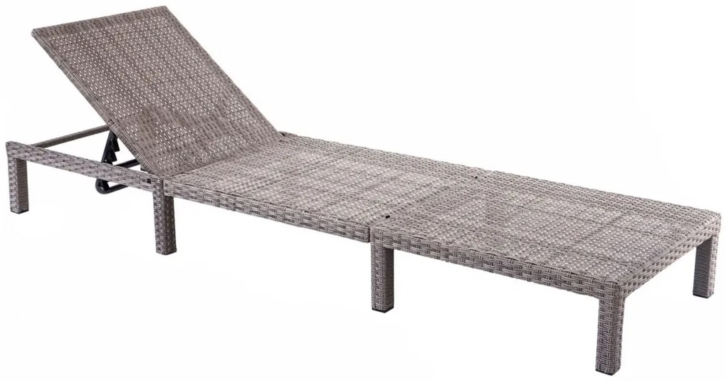 Zahradní lehátko HWC-A51 - polštáře tmavě šedé basic 5cm - šedá