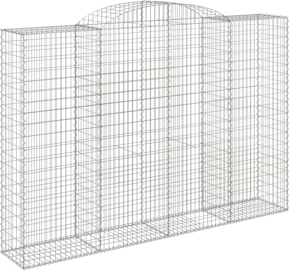 Klenutý gabionový koš 300 x 50 x 200/220 cm pozinkované železo 153520