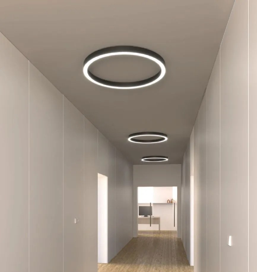 Arelux AM03WW SGD Xambit, zlaté stropní/závěsné kruhové svítidlo, 75W LED 3000K, prům. 120cm