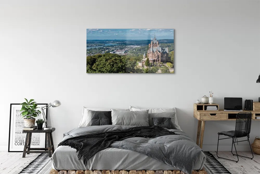 akrylový obraz Německo Panorama městského hradu 125x50 cm