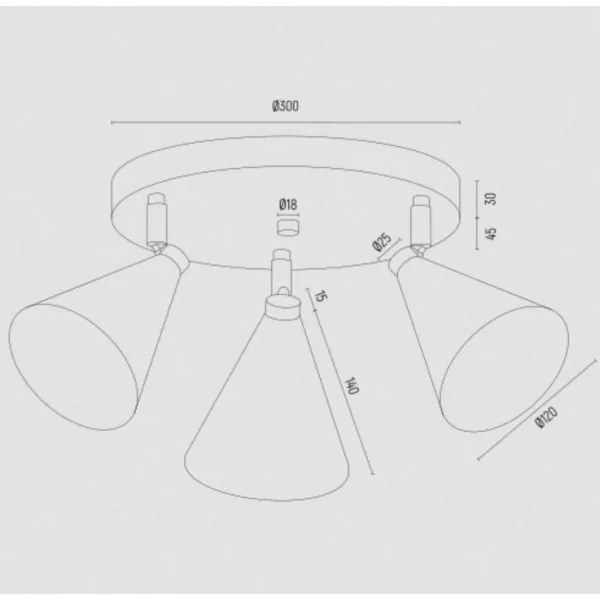 Argon 6262 - Bodové svítidlo LUCINDA 3xE14/7W/230V černá/zlatá
