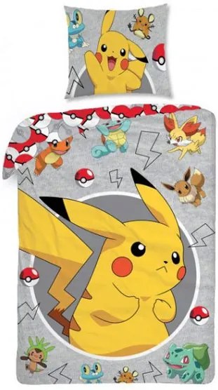 Dětské povlečení do velké postele 140x200 - Pokémoni Pikachu Lobles